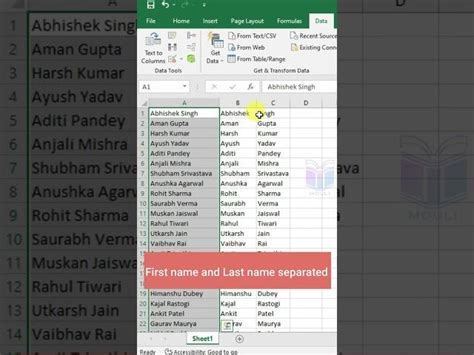 sharing knowledge with mouli on linkedin efficiently split names in excel using text to