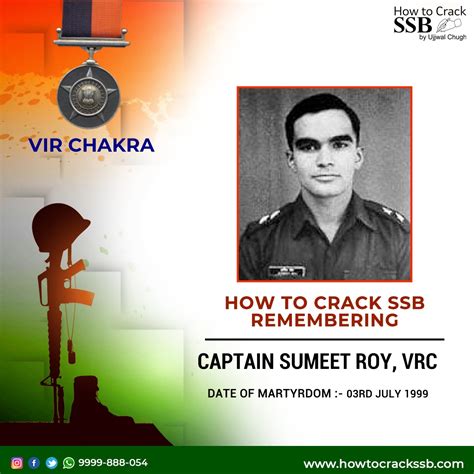 Captain Sumeet Roy Vir Chakra How To Crack Ssb