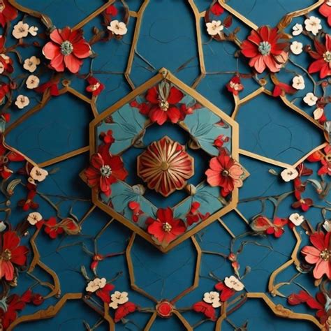 Premium Photo Octagonal Opulence Pattern Where Geometric Elegance