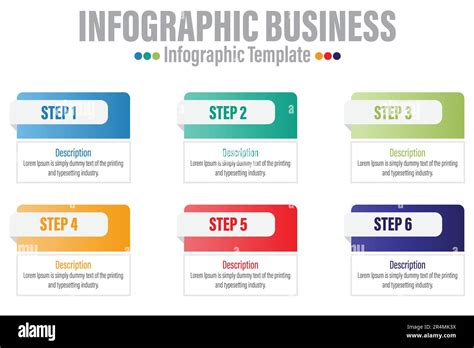 Infographic Template With Numbers Six Option Can Be Used For Workflow Layout Diagram Number