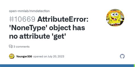 Attributeerror Nonetype Object Has No Attribute Get · Issue 10669 · Open Mmlabmmdetection