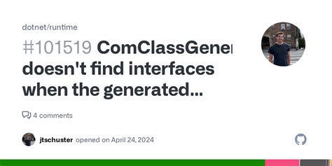 comclassgenerator doesn t find interfaces when the generated code is