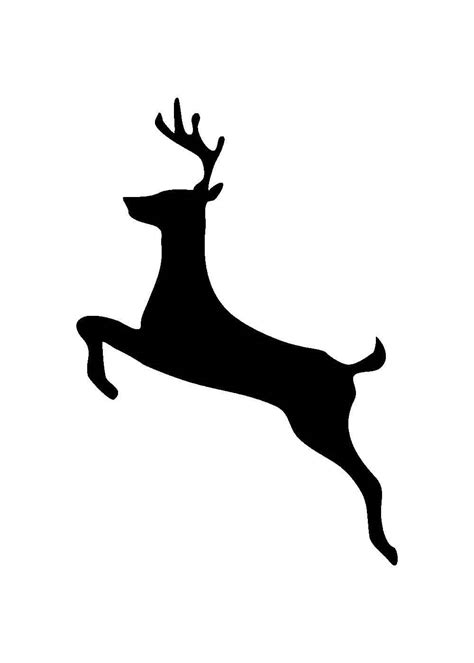 Трафареты Новогодних оленей для вырезания из бумаги