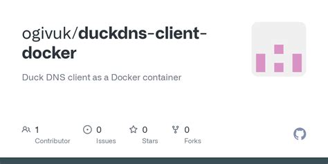 Github Ogivuk Duckdns Client Docker Duck Dns Client As A Docker Container
