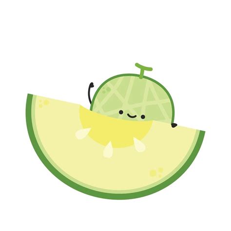 Melon Character Design Melon On White Background Melon Cartoon 16188802 Vector Art At Vecteezy