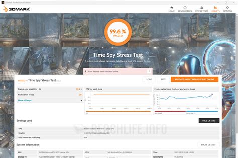 Lenovo Legion Pro IRX BenchLife Info