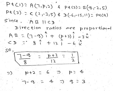 If The Line Segment Joining The Points A P And B Q Be Parallel To The Line Segment