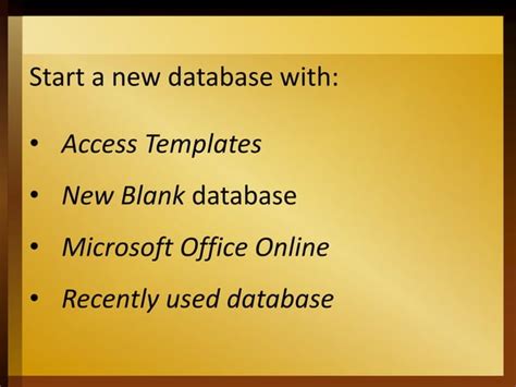 Chapter 01 Introduction To Microsoft Accessppt