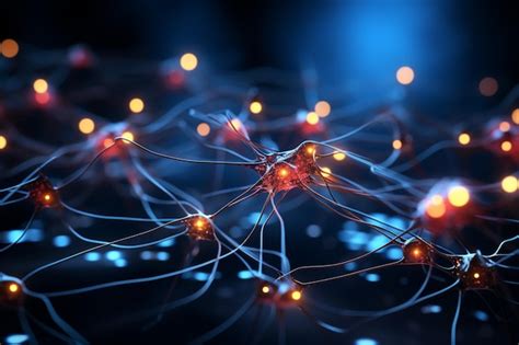 Premium Ai Image Illuminated Cognitive Pathways Dark Background 3d