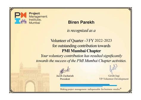 Biren Parekh On Linkedin Volunteer Projectmanagement Thankyou