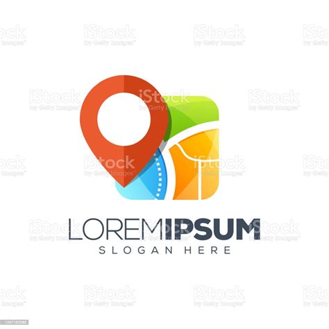 Location Maps Logo Design Vector Illustration Stock Illustration