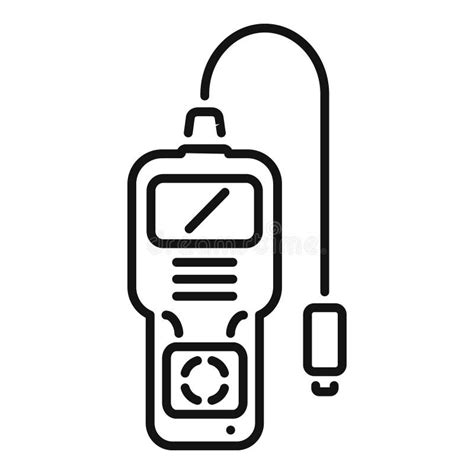 Portable Gas Detector Measuring Instrument Showing Methane Level Stock Illustration