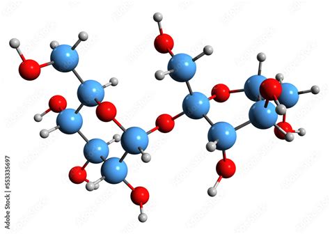 3d Image Of Sucrose Skeletal Formula Molecular Chemical Structure Of Disaccharide Saccharose