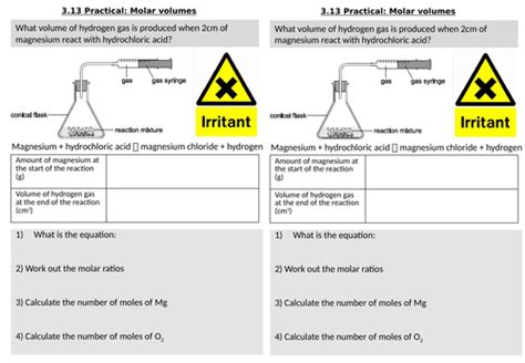 Quantitative Chemistry Aqa Combined And Separete Chemsitry Topic 3