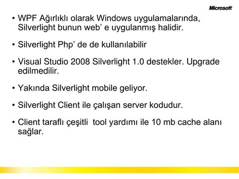 Ppt Microsoft ® Wpf Silverlight Powerpoint Presentation Free