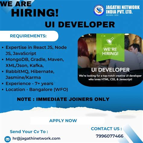 Akshata Shaka On Linkedin Hii Connections We Are Hiring A Ui