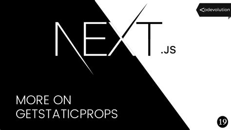 next js tutorial 19 more on getstaticprops