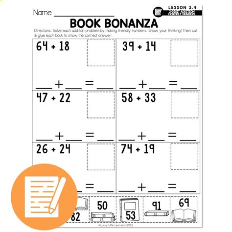 Lucky To Learn Math 2 Digit Addition Friendly Numbers Lesson 34 Independent Practice