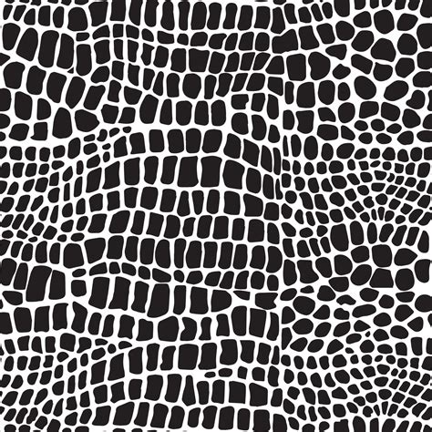 Crocodile Skin Effect Seamless Vector Illustration Pattern Isolated On White Background 8164043