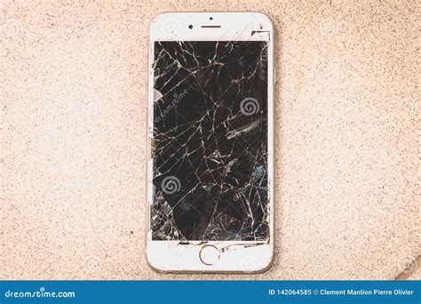 Broken Iphone 6s Developed By The Company Apple Inc Editorial Image Image Of Isolated Broken
