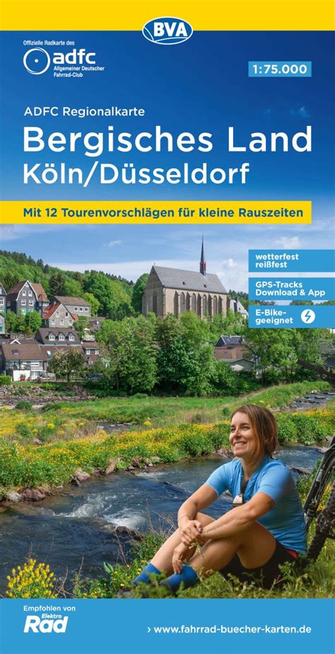 Bergisches Landkölndüsseldorf Adfc Regionalkarten Kaufen