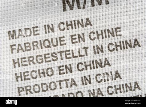 Made In China Garment Label In Multiple Languages For Chinese Textile