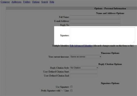 How To Create A Signature In Squirrelmail Web Hosting Hub