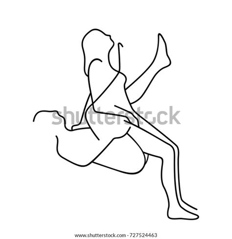 Sex Pose Vector Outline Illustration Stock Vector Royalty Free Shutterstock
