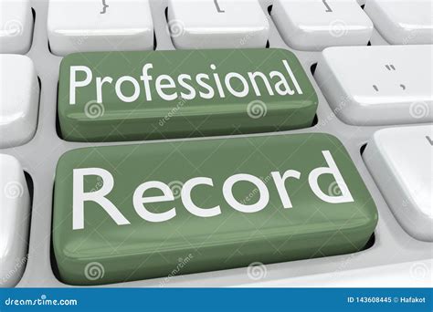 Professional Record Concept Stock Illustration Illustration Of