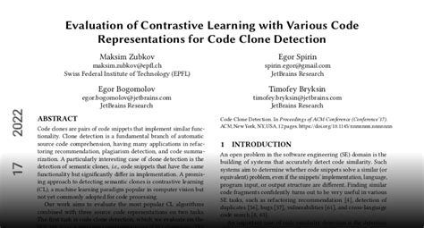 Paper Page Evaluation Of Contrastive Learning With Various Code