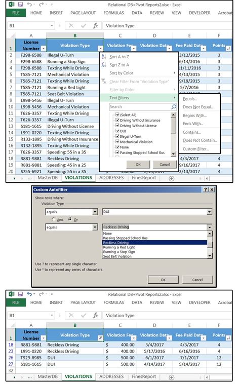 excel filters how to use number text and date filters to extract only