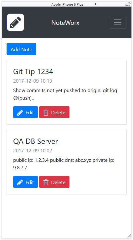 GitHub Drminnaar Noteworx Expressui Mongodb A Basic Note Application