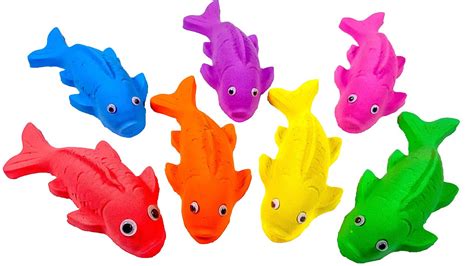 핑크퐁 아기상어 키네틱샌드로 무지개 물고기 만들기 놀이 Youtube