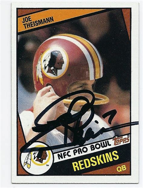Joe Theismann Signed Redskins 14 Lombardi Football