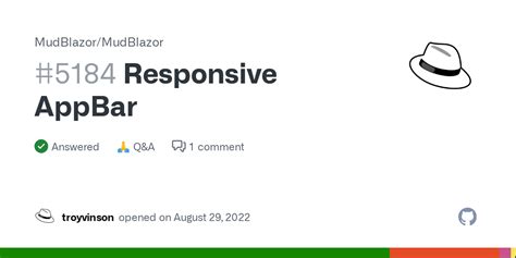 responsive appbar · mudblazor mudblazor · discussion 5184 · github