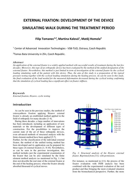 Pdf External Fixation Development Of The Device Simulating Walk