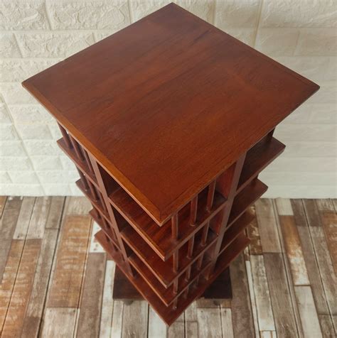 Bookcase Rotating Bookcase With Marquetry Decoration Revolving Beech Wood Catawiki