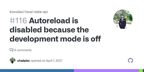 Autoreload Is Disabled Because The Development Mode Is Off · Issue 116 · Koxudaxilocal Data