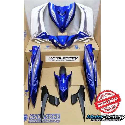Yamaha Lc V2 Lc V4 Lc V6 Body Coverset Tanam Sticker Exciter Gp Blue New Shopee Malaysia