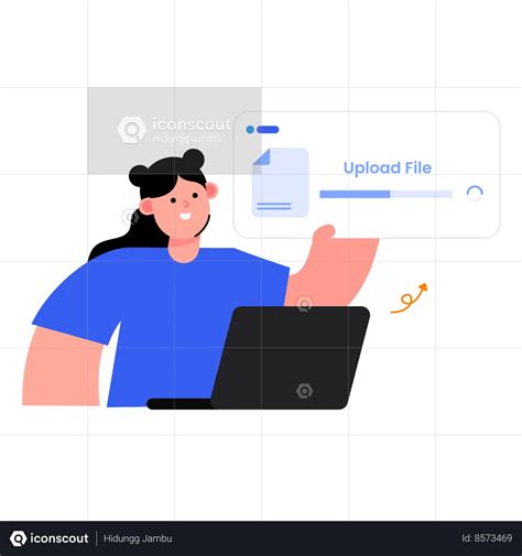 Best Woman Upload Document Illustration Download In Png And Vector Format