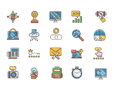 Premium Vector Set Of Search Engine Optimization Icons Simple Mono Line Pictogram Pack Vector