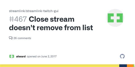 close stream doesn t remove from list · issue 467 · streamlink