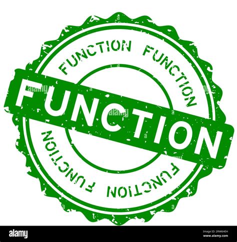 Grunge Green Function Word Round Rubber Seal Stamp On White Background Stock Vector Image And Art