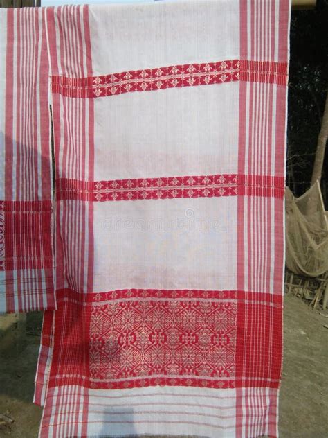 Assamese Gamusa Gamocha Gamosa Textile Design Background Gamusa Is A Unique Identity Of