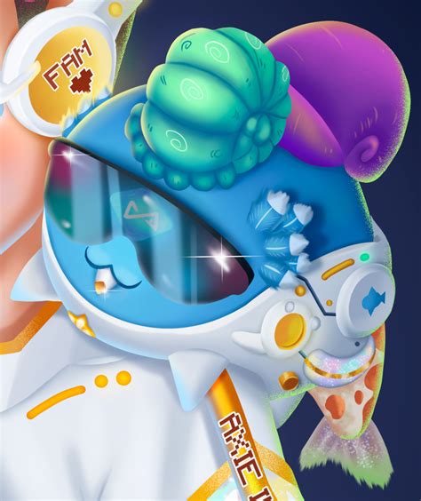 Eng Spa I Drawed An Axie Player With His Mystic Axie ♥ Davideazul — Hive