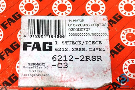 FAG 6212 2RSR C3 DEEP GROOVE BALL BEARING Platinum International