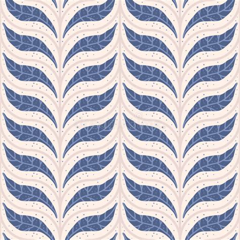 Retro Leaves Seamless Pattern Floral Braid Knit Endless Background Foliage Ornament Tile