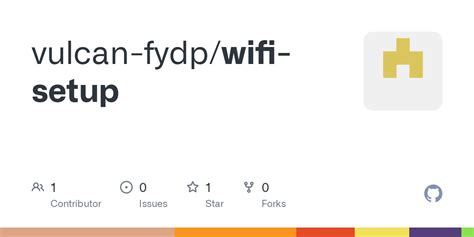 GitHub Vulcan Fydp Wifi Setup