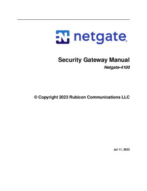 Fillable Online Security Gateway Manual Fax Email Print PdfFiller