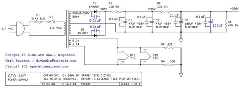 A Schematic For A Tube Amplifier Power Supply